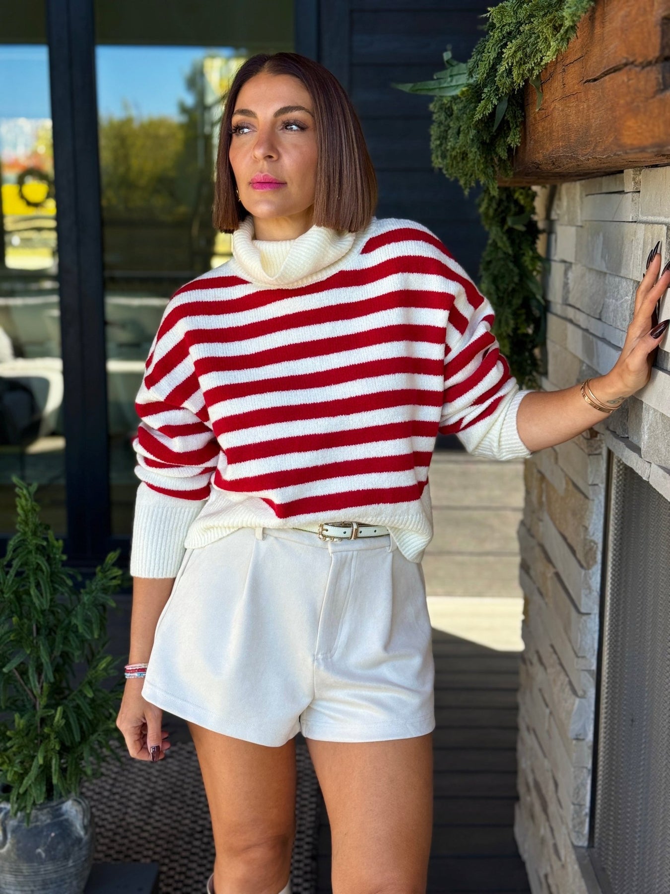 Jesslyn Sweater (Cream/Red) – theClothesRak